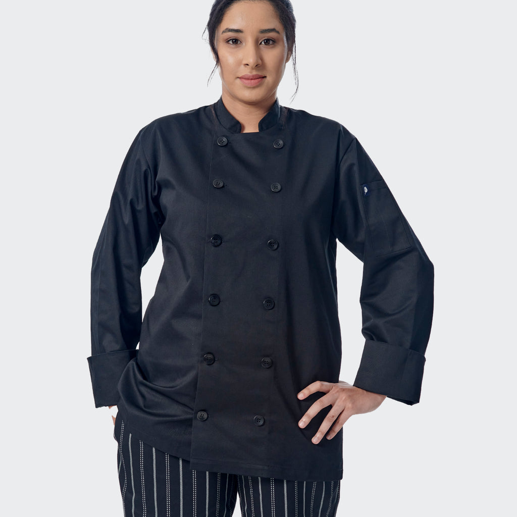 Chef Jacket - Maison Black Long Sleeve – Rolando Chefwear
