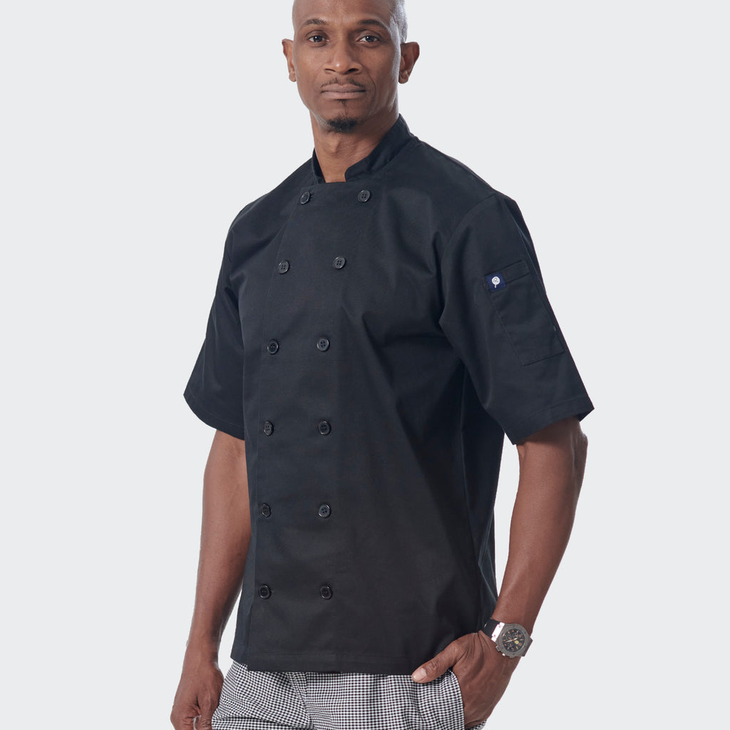 Chef Jacket - Pascal Black Short Sleeve – Rolando Chefwear