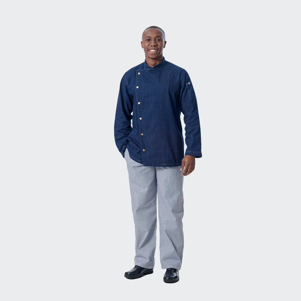 Chef Jacket - Rhodes Denim Long Sleeve – Rolando Chefwear